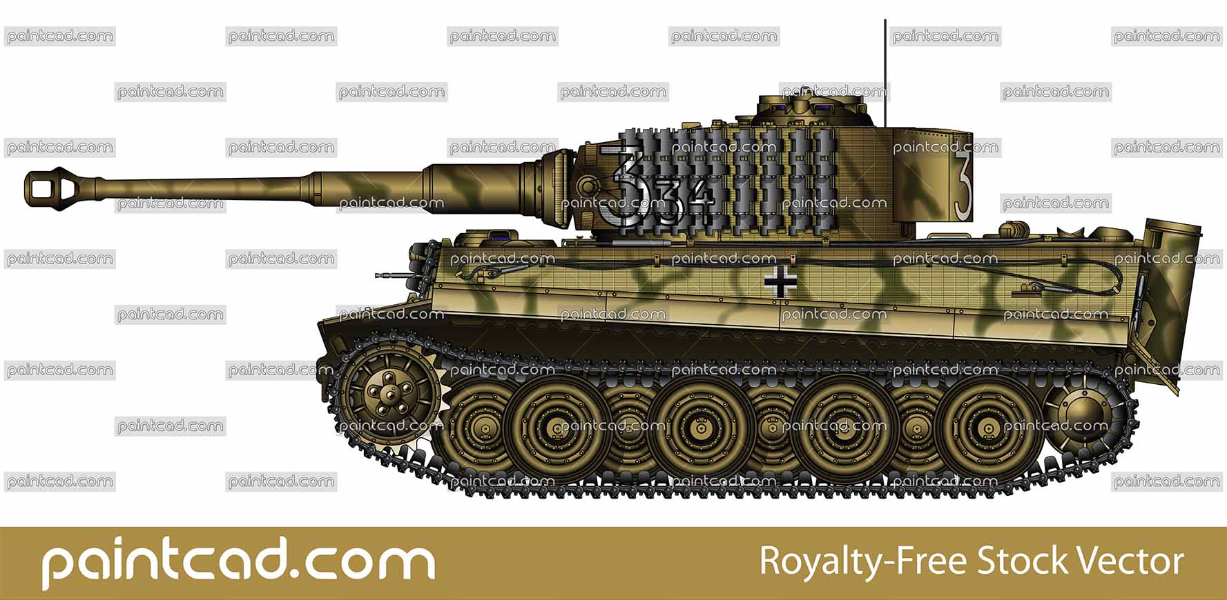 Late variant Tiger I Ausf E of commander Klaus-Peter Muller